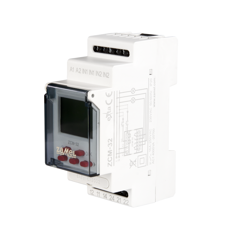 Programator czasowy astronomiczny 2-kanałowy ZCM-32 EXT10000218 – ZAMEL ...