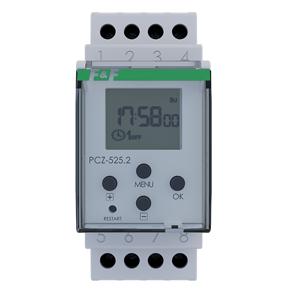 Zegar sterujący cyfrowy 16A astronomiczny jednokanałowy z programowalną przerwą nocną 24-264V AC ...
